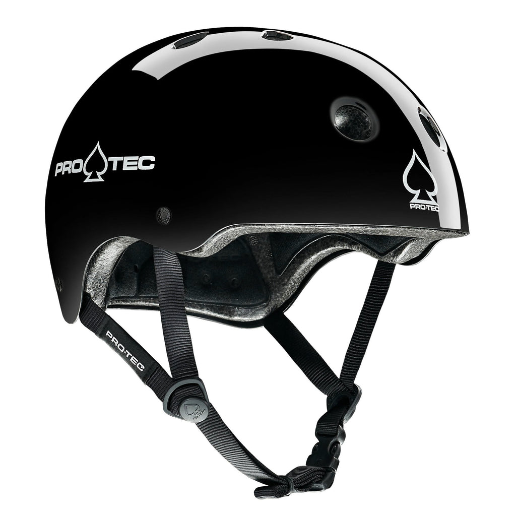 Classic Bike Helmet Gloss Black Certified Pro Tec Helmets Classic Bike Helmet Gloss Black Certified Pro Tec Helmets
